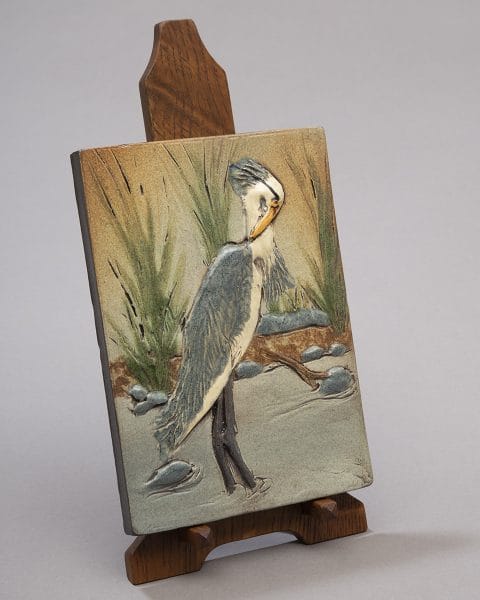Heron Tile - Ephraim Pottery