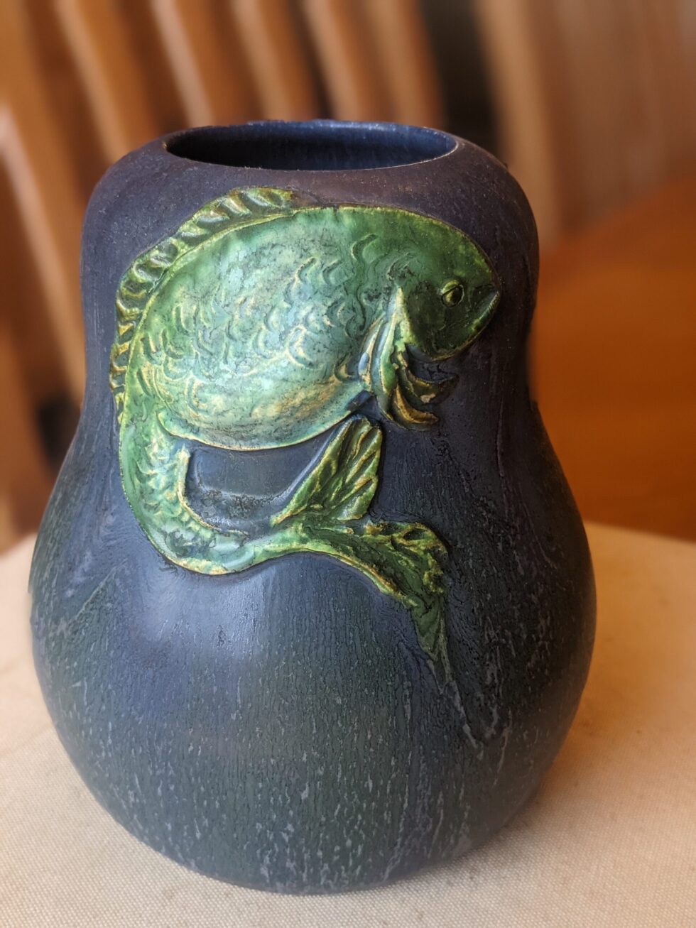 Experimental Swimming Koi Vase - Ephraim Pottery